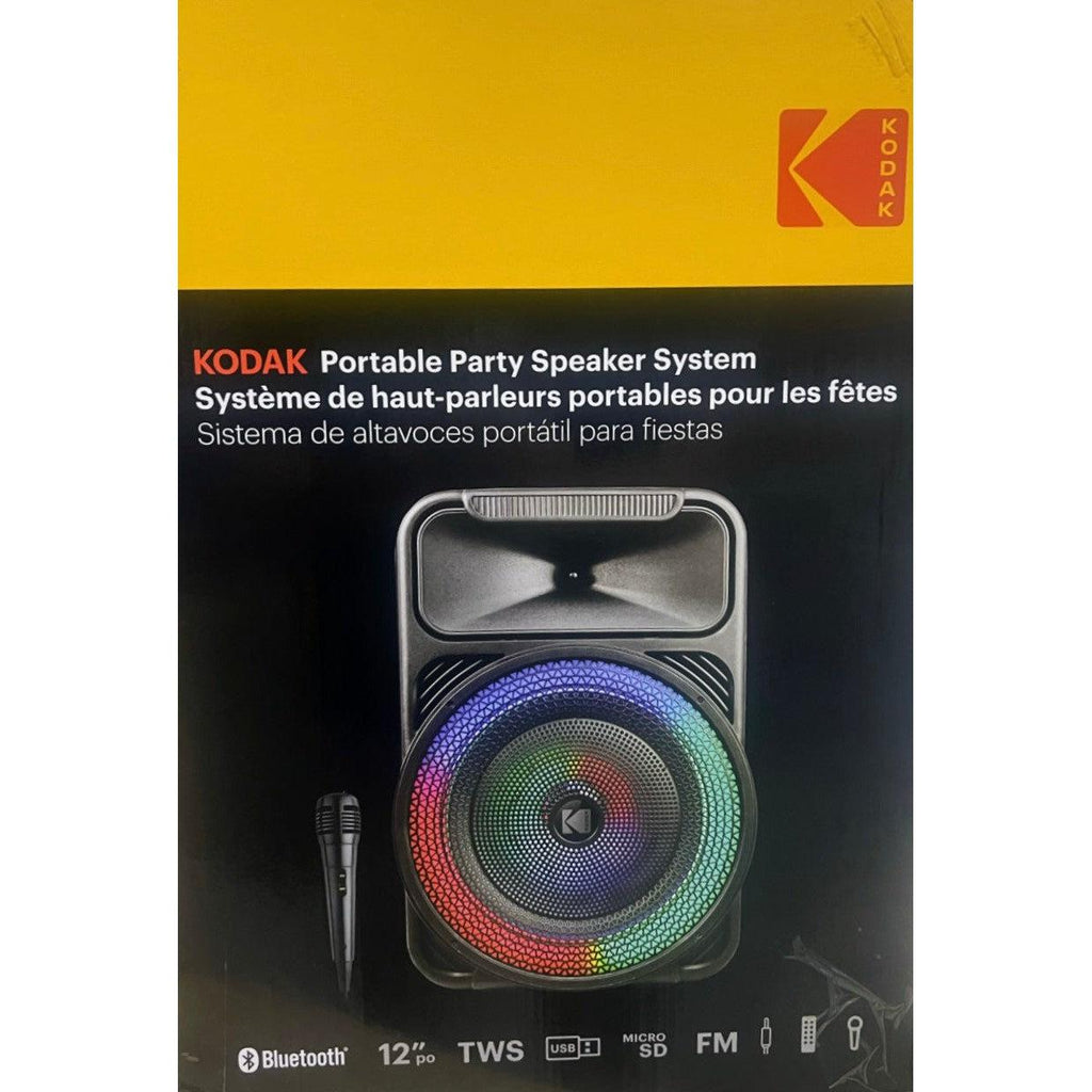 Kodak Btspk121 - Speaker 12" - woofer + 1.5 tweeter Bluetooth Speaker – Dee's Electronics